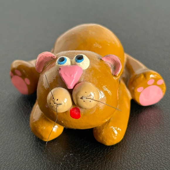 Accents | Vintage Handmade Clay Cat | Poshmark